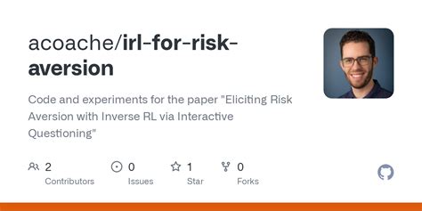 GitHub Acoache Irl For Risk Aversion Code And Experiments For The Paper Eliciting Risk