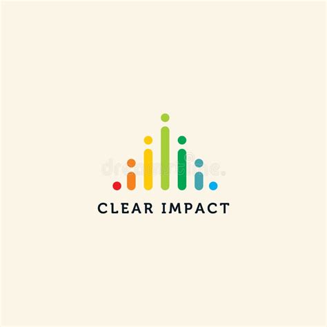 People Impact Chart Technology Logo Design Vector Inspiration Stock