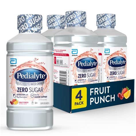 Pedialyte Electrolyte Water With Zero Sugar Hydration With 3 Key