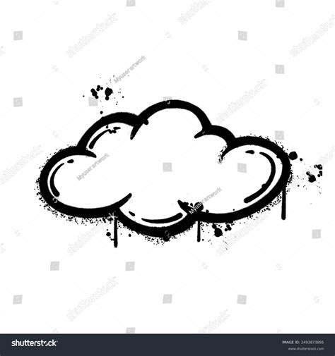 Vector Graffiti Spray Cloud Isolated On Stock Vector Royalty Free