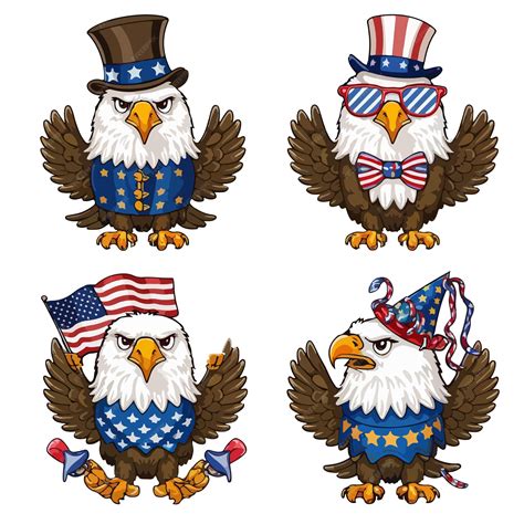 Premium Vector 4th Of July Eagle Vector Cliparts