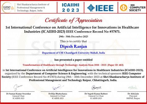 Dipesh Ranjan On Linkedin Aiinhealthcare Research Conferencedebut Healthtechinnovation Paper