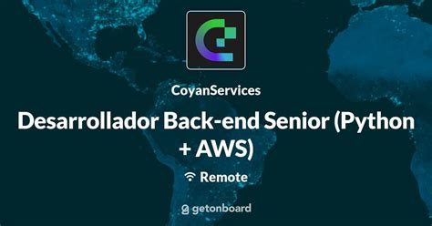 Desarrollador Back End Senior Python Aws At Coyanservices Remote