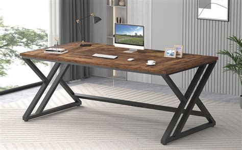 Lvb 70 8 Computer Desk Industrial Extra Long Wood Home Office Desk