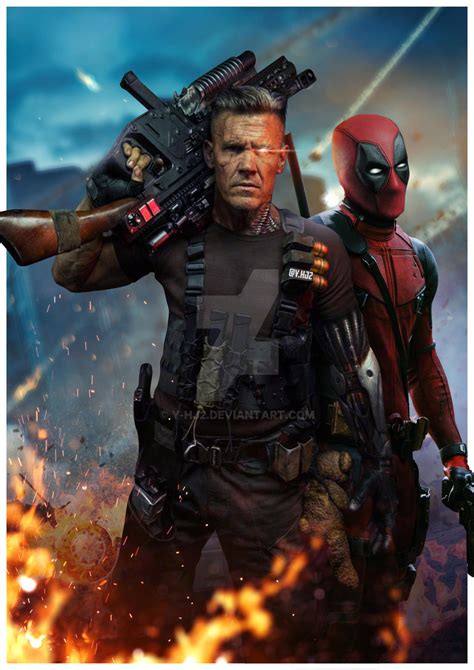 Deadpool And Cable Poster By Yhj2 By Y Hj2 On Deviantart