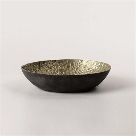 Shallow Brass Bowl Antique Finish Bowl Iron Decor Brass