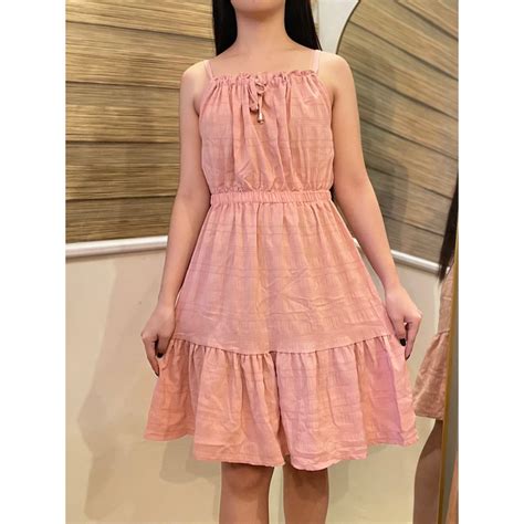 Blusa Nina Spag String Halter String Self Adjust Dress For Woman Bubble Latice Shopee Philippines