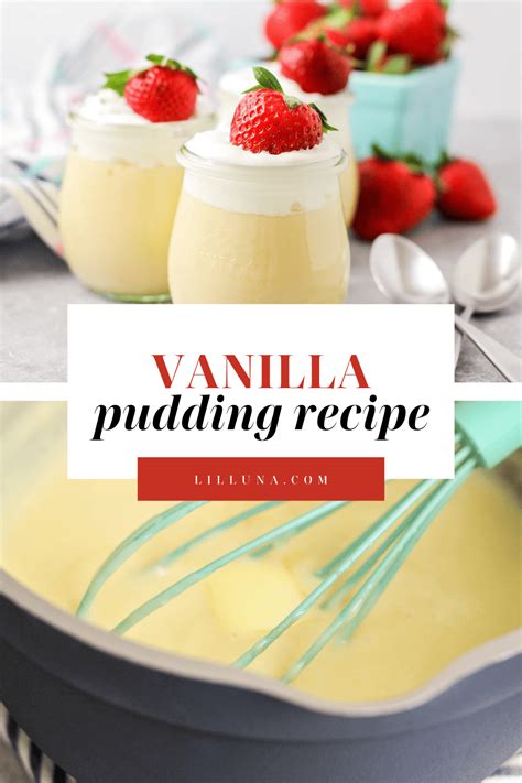 Homemade Vanilla Pudding Recipe Lil Luna