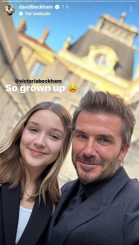 Tal Pai Tal Filha David E Harper Beckham Combinam Looks Em Paris