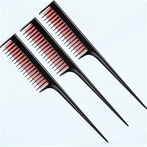 3 Piece Triple Detangling Comb Rat Tail Comb For Women Tool Structure Detangling Layer Rat