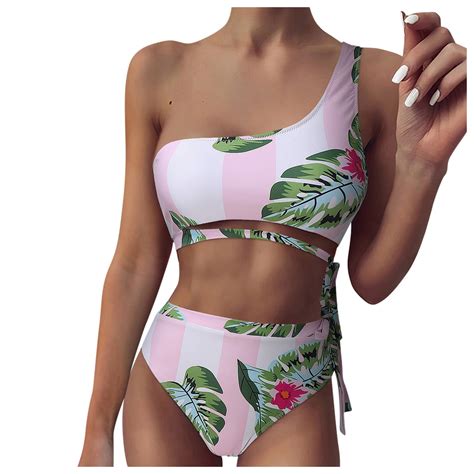 Lyxssbyx Plus Size Swimwear One Piece Women Bandeau Bandage Bikini Set