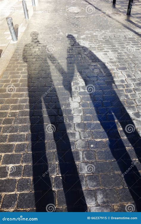 Shadows Of A Gay Couple In Love Stock Image Image Of Street
