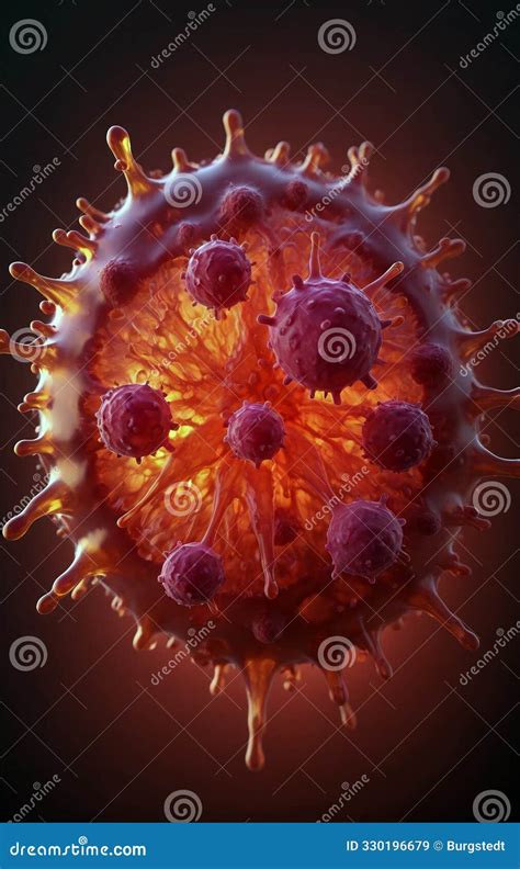 Depiction Of Virus Particles In Reproduction Submicroscopic Infectious