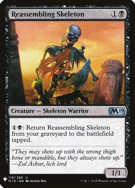 Reassembling Skeleton Magic The Gathering Mtg Card