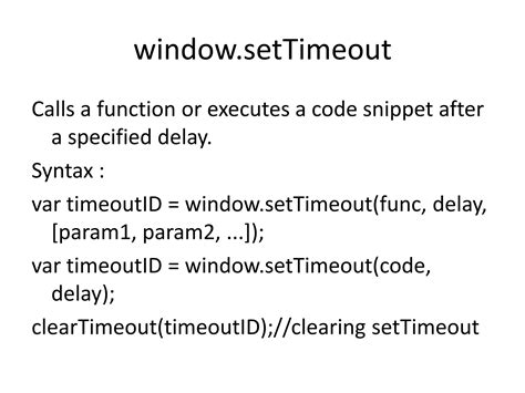 Js Set Timeout And Setinterval Pptx