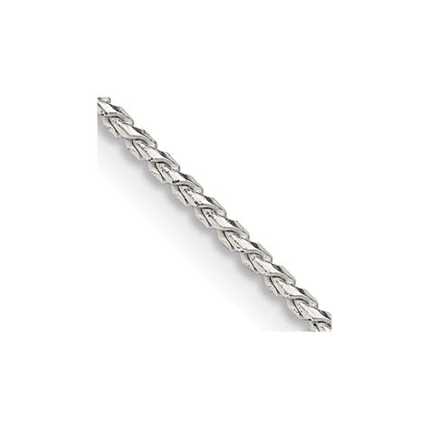 Sterling Silver 8mm 8 Sided Diamond Cut Box Chain Unclaimed Diamonds