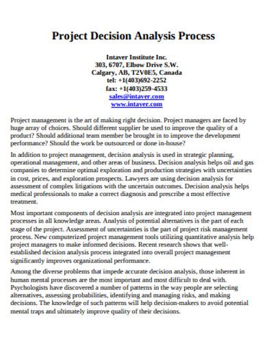 18 Project Analysis Examples To Download