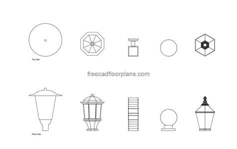Compound Wall Lights Free Cad Drawings