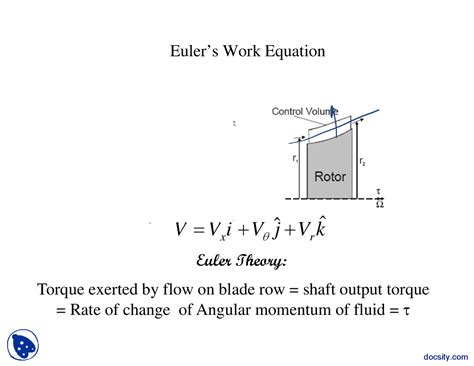 Eulers Work Equation Turbomecines Lecture Slides Docsity