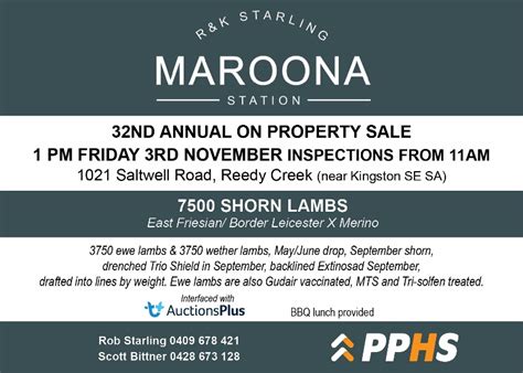 Maroona Lamb Sale Pphs