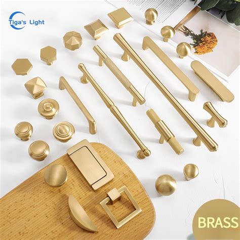 Brass Cabinet Bar Handle Gold Dresser Handle Drawer Pulls Kitchen Cupboard Hardware Various
