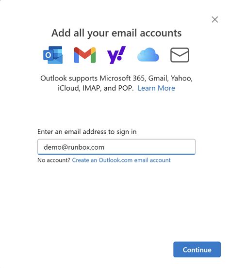 Microsoft Outlook Runbox Help