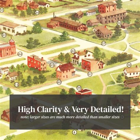 Greenfield Village Map 1951 Vintage Greenfield Village Map Old
