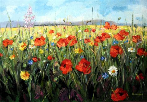Flower Oil Paintings At Wilbur Pritt Blog