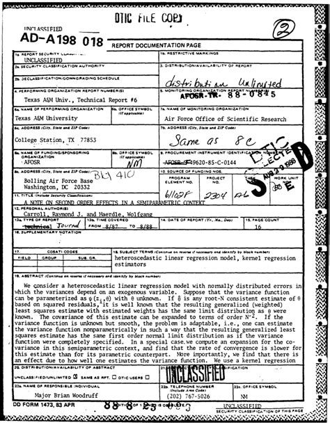 Pdf A Note On Second Order Effects In A Semiparametric Context