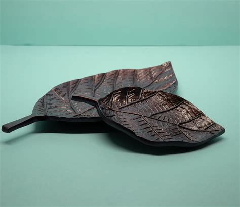 Buy Snack Plate Decorative Leaf Platter Set Of 2 Aluminum 25 Off