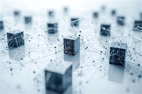 Premium Photo A Data Network Of Cube Connected A Small Neural Network