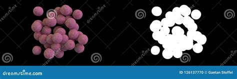 3d Illustration Of A Staphylococcus Aureus Bacteria Stock Illustration