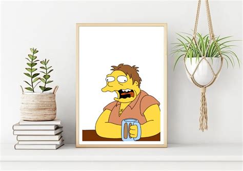 The Simpsons Barney Poster Print Classic Comic Cartoon Wall Print Printable Wall Art Instant