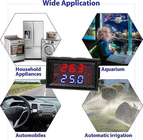 Dc 12v Programmable Temperature Controller 50~110redblue Led Display Monitor Heatingcooling