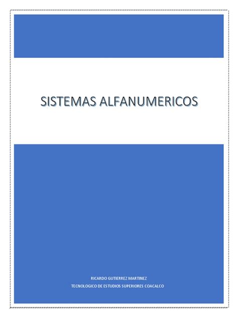 Sistema Alfanumerico Pdf Ascii Codificación De Caracteres