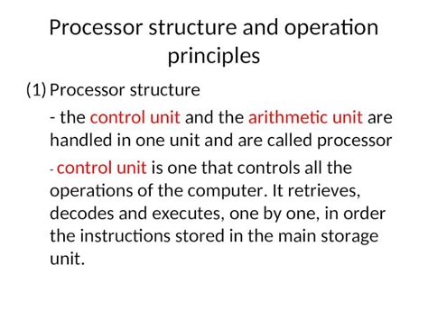 Ppt Processor Structure And Operation Principles Dokumen Tips
