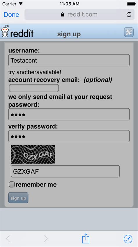 captcha error with oauth account sign up form r redditdev