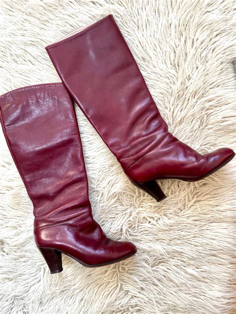 Rockandfripes Est Une Boutique Vintage En Ligne Bottes Cuir Vintage 35 5