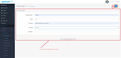 Opencart Romanian Language Opencart 3xxx 4xxx