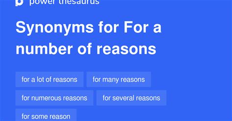Reasons Synonym