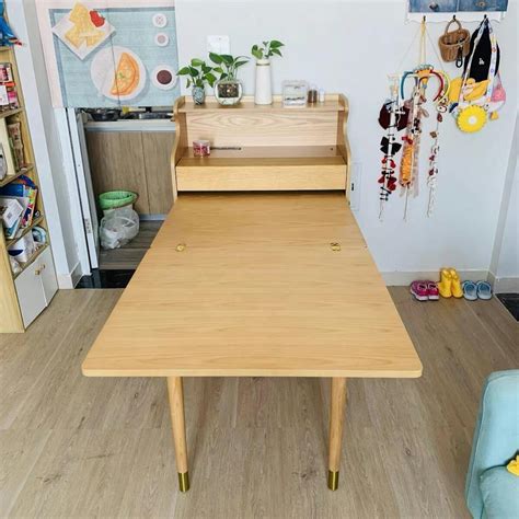 Upgraded Space Saving Folding Multifunctional Dining Table With 4 Fold Sps Furntiure