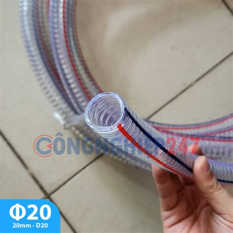 Ống Nhựa Mềm Lõi Thép Phi 20 Ống Dẫn Xăng Dầu Hóa Chất Hút Bụi