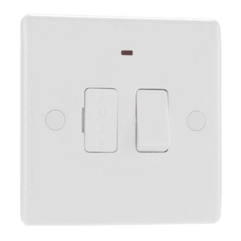 Bg White Round Edged Moulded Switched Fuse Connection Indicator