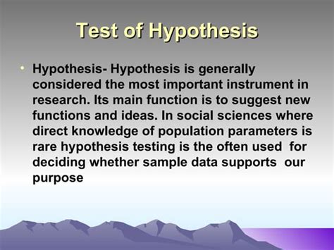 Hypothesis Ppt