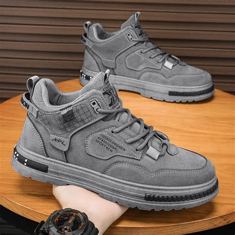 Genuine Leather Suede Men S Casual Shoes Autumn And Winter Sports Shoes