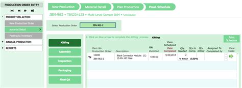 Claris Filemaker Erp Software Multi Level Bom And Multi Level Production Scheduling Kibiz Systems