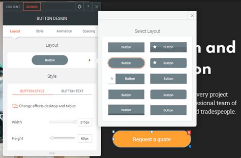 buttons in the duda system design rivalmind