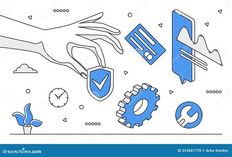 Data Privacy Protection Stock Vector Illustration Of Safe 253681770