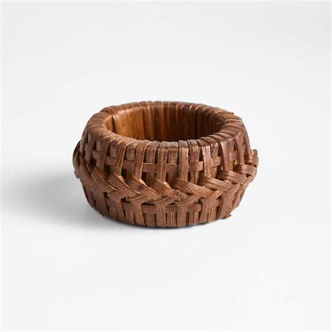 Artesia Braided Rattan Napkin Ring Crate And Barrel Uae
