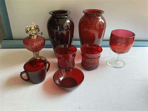 Ruby Red Glassware Legacy Auction Company